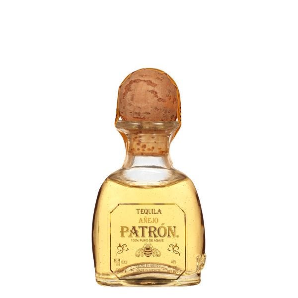 Patron Anejo Aged Tequila 5cl Miniature - The Tiny Tipple Drinks ...